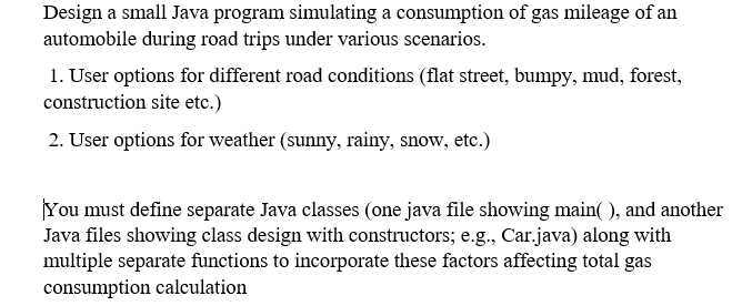 Solved Design a small Java program simulating a consumption | Chegg.com