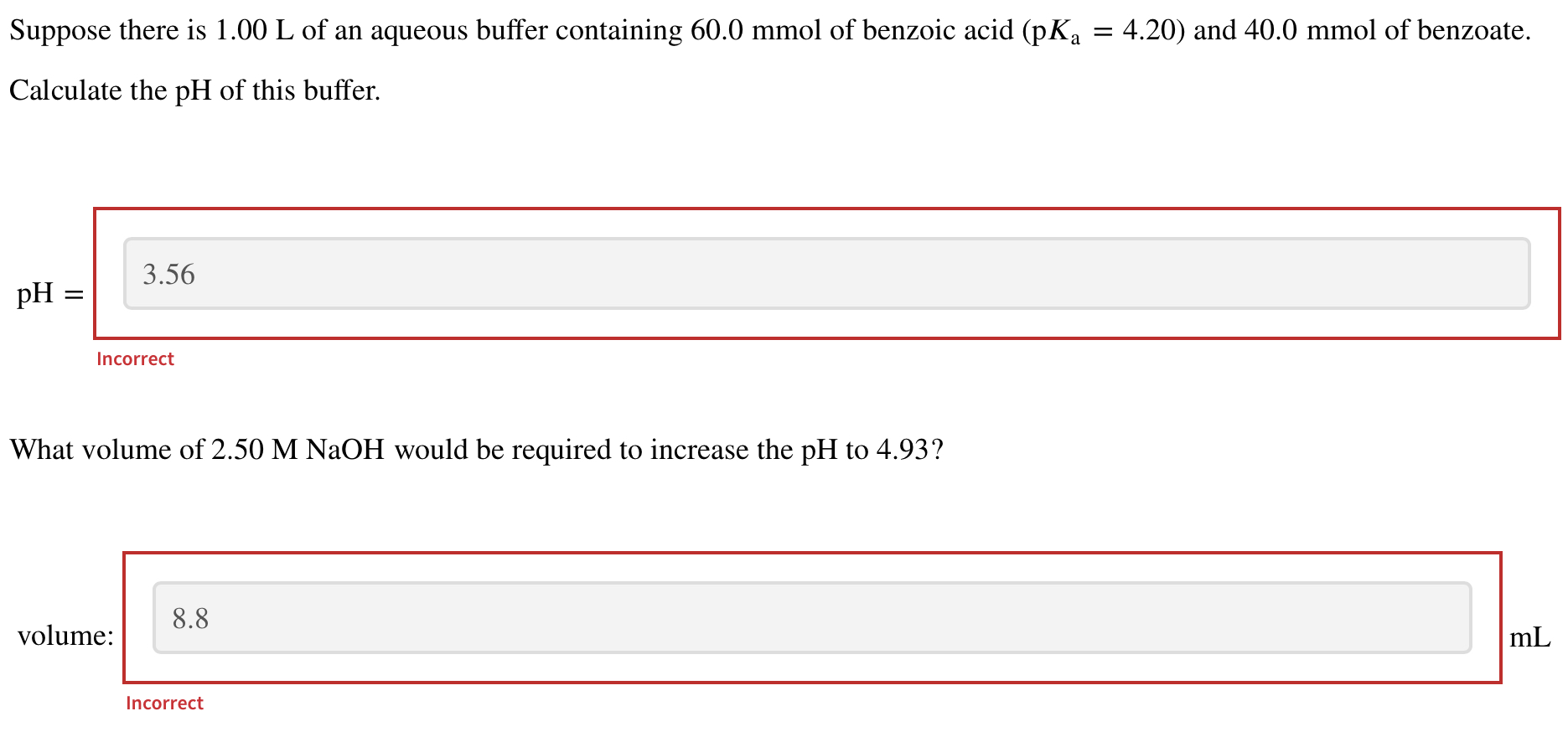 Solved Suppose there is 1.00 L of an aqueous buffer | Chegg.com