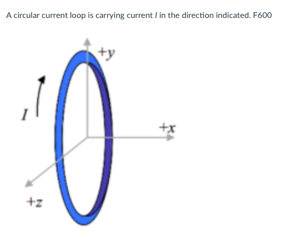 Solved A circular current loop is carrying current I in the | Chegg.com