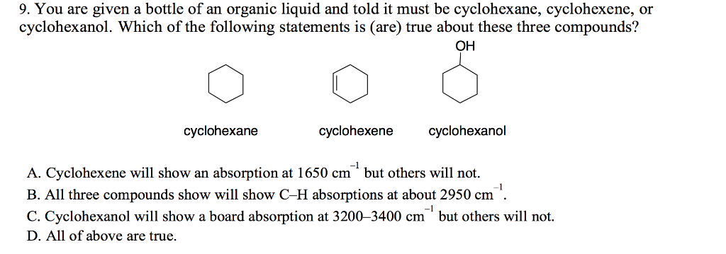 Solved You are given a bottle of an organic liquid and told | Chegg.com