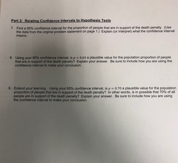Solved Part 1: Hypothesis Test Using the reading in Canvas | Chegg.com