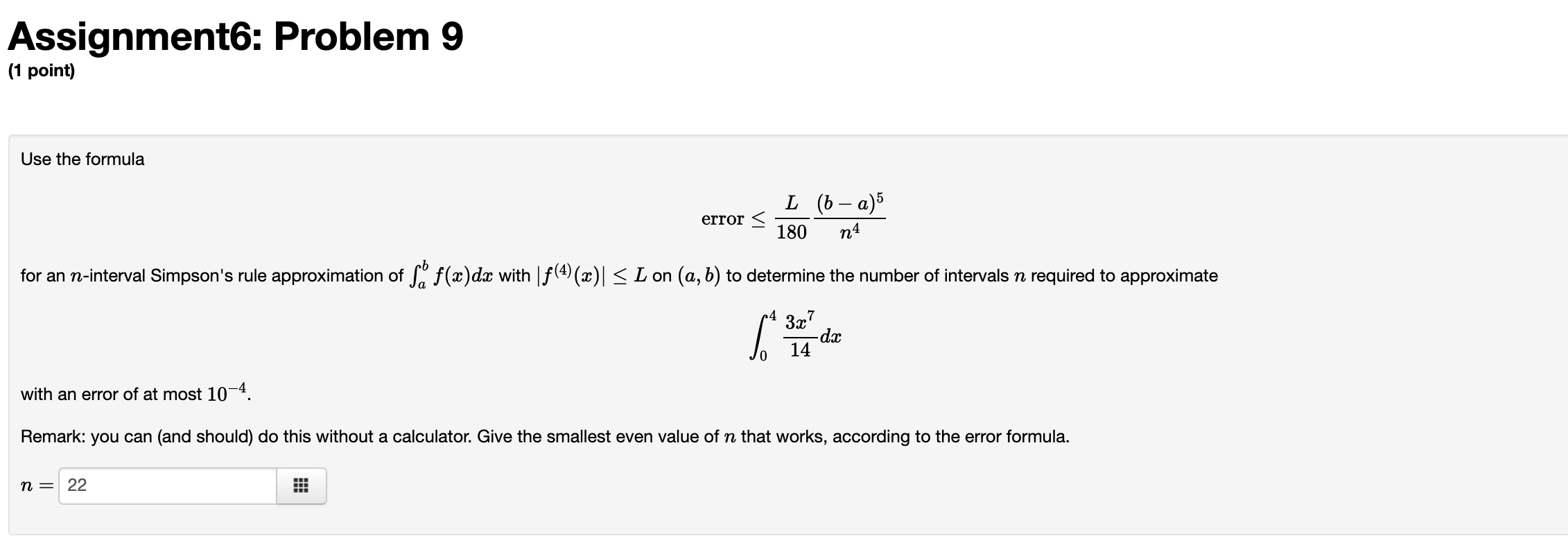 Solved Assignment6: Problem 9 (1 point) Use the formula L (b | Chegg.com
