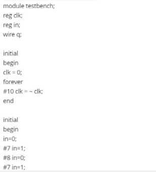 Solved Consider the test-bench HDL code which is to simulate | Chegg.com
