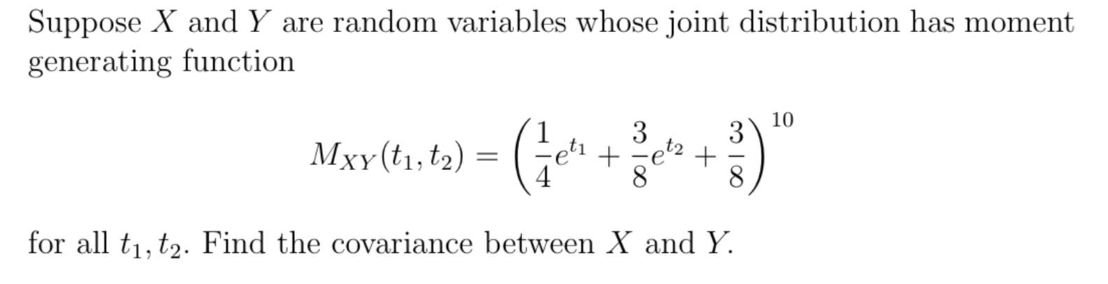Solved Suppose X and Y are random variables whose joint | Chegg.com