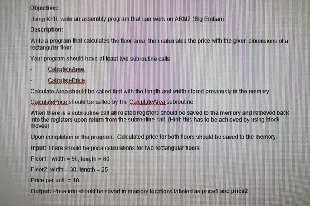 Solved Objective: Using KEIL write an assembly program that | Chegg.com