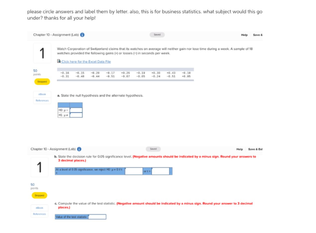Solved please circle answers and label them by letter. also, | Chegg.com