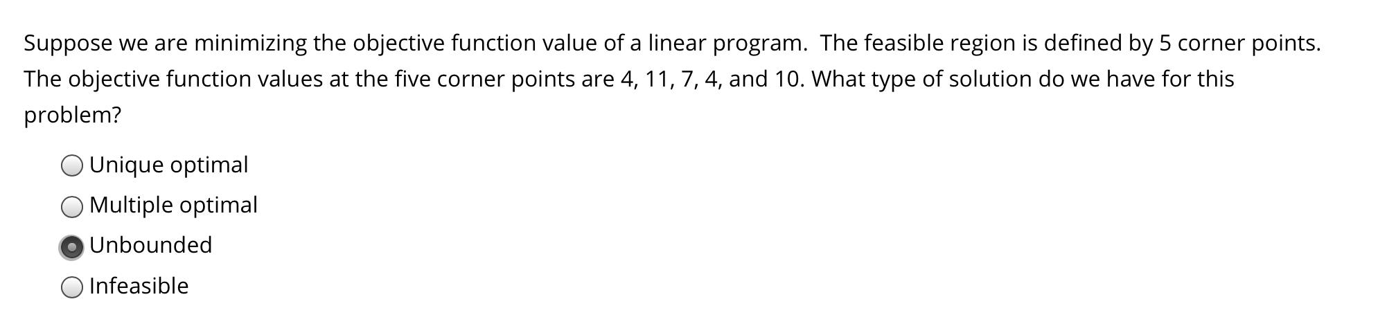 Solved Suppose we are minimizing the objective function | Chegg.com
