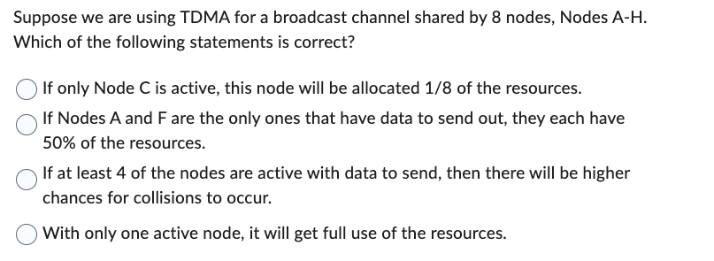 Solved Suppose we are using TDMA for a broadcast channel | Chegg.com