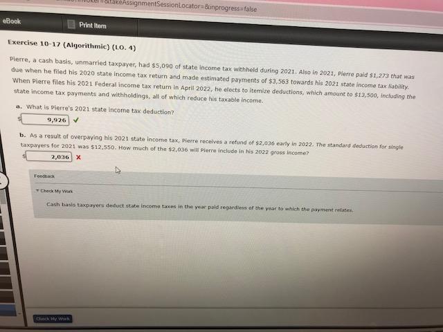 Solved Plerre, a cash basis, unmarried taxpayer, had $5,090 | Chegg.com