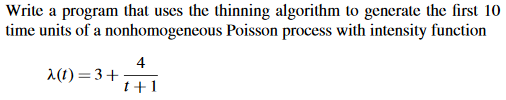 Solved Write a program that uses the thinning algorithm to | Chegg.com