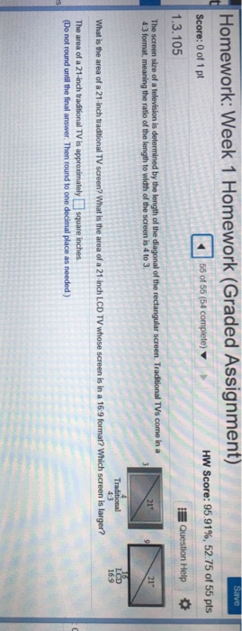Solved Homework: Week 1 Homework (Graded Assignment) Score: | Chegg.com
