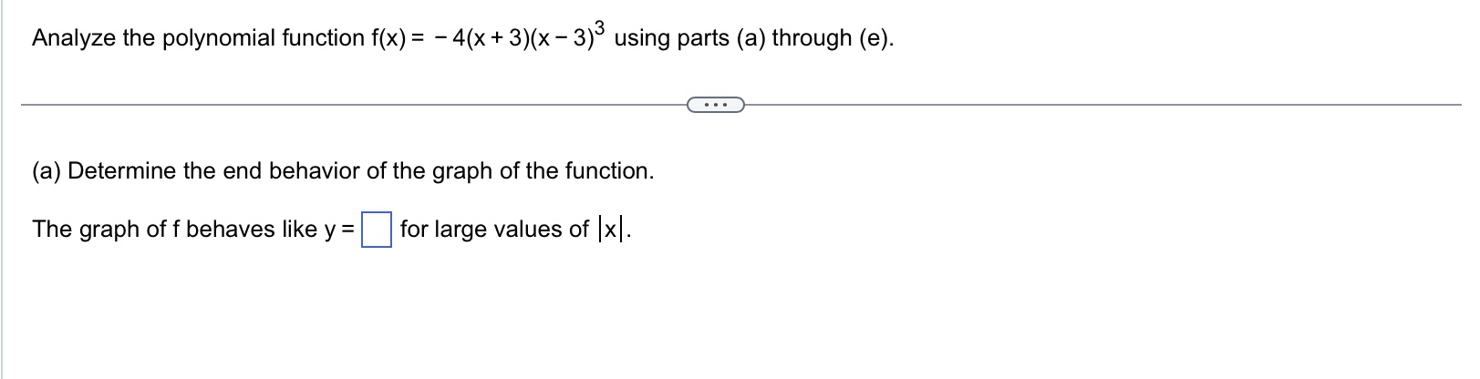 Solved Analyze the polynomial function f(x)=(x+6)2(4−x) | Chegg.com