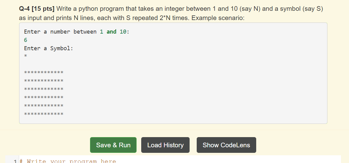 Solved Q-4 [15 pts] Write a python program that takes an | Chegg.com