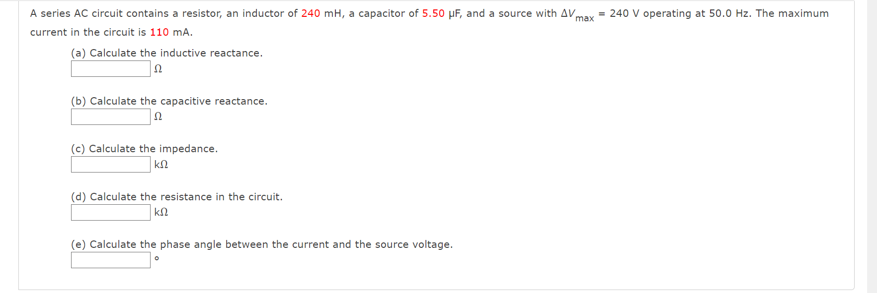 Solved A series AC circuit contains a resistor, an inductor | Chegg.com