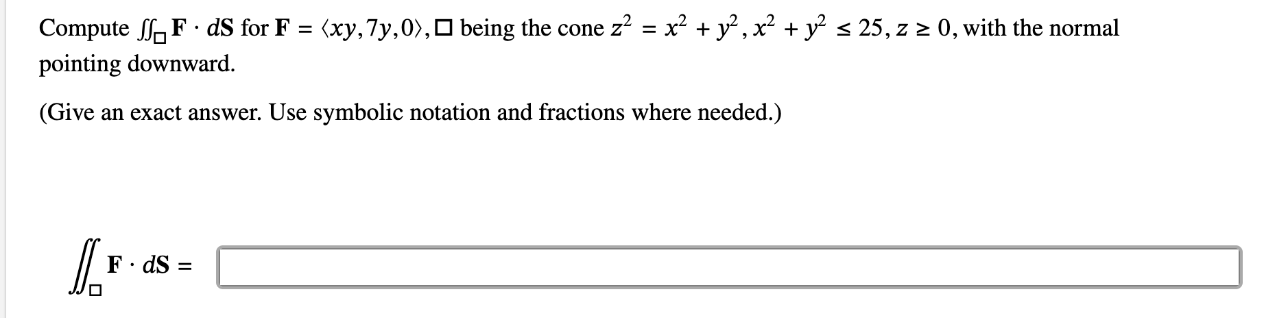 Solved Compute \\( \\iint_{\\square} \\mathbf{F} \\cdot d | Chegg.com