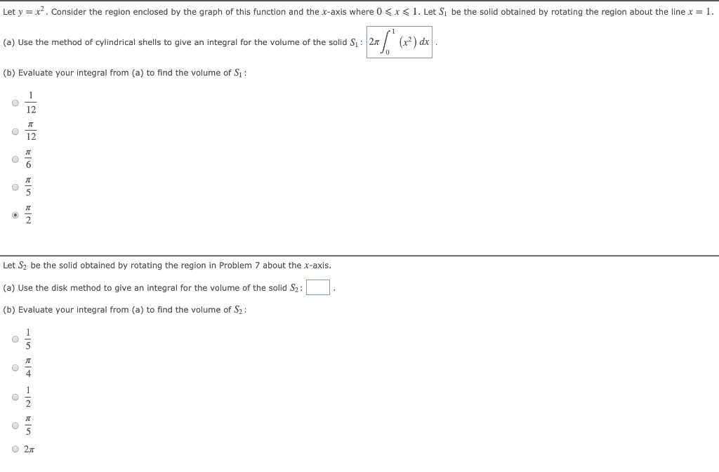 Solved Let y = x2. Consider the region enclosed by the graph | Chegg.com