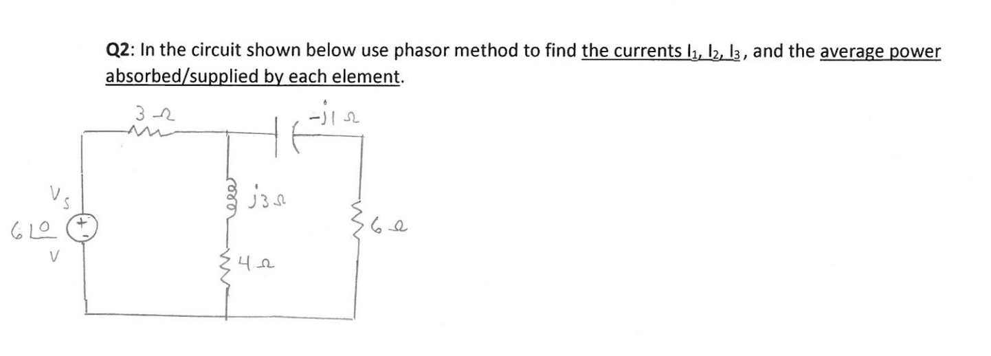 Solved In the circuit shown below use phasor method to find | Chegg.com