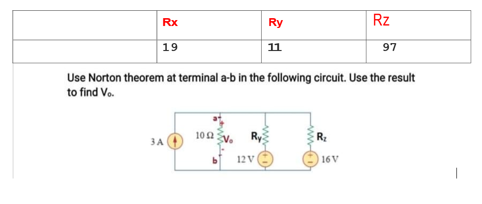 Solved Use Norton theorem at terminal a-b in the | Chegg.com