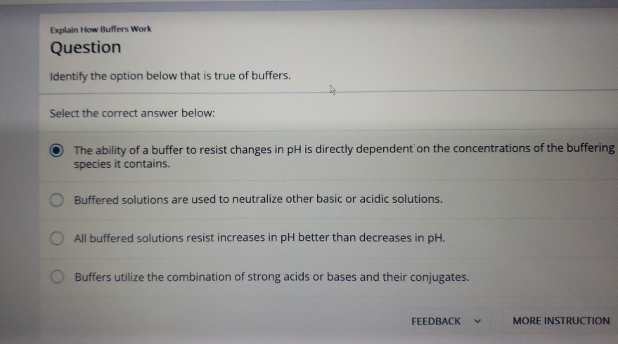 Solved Identify the option below that is true of | Chegg.com
