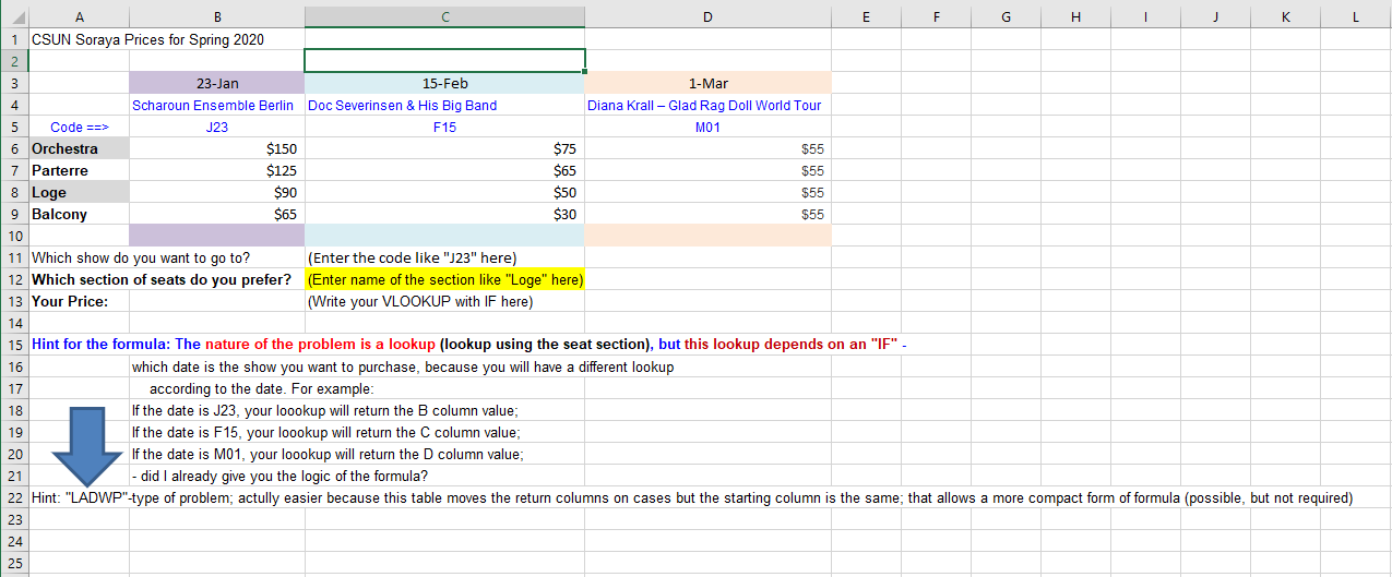 Solved INSTRUCTIONS: Concert ticket price lookup, given a | Chegg.com