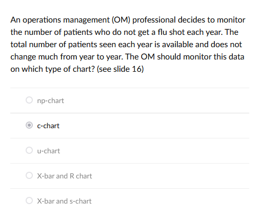 An operations management (OM) professional decides to | Chegg.com