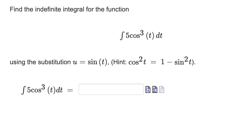 Solved Find the indefinite integral for the function \\[ | Chegg.com