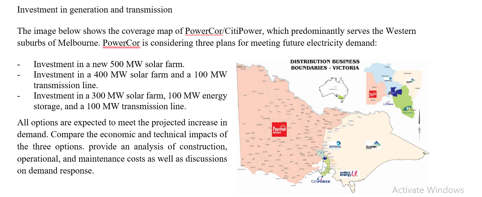 Solved Investment in generation and transmission The image | Chegg.com
