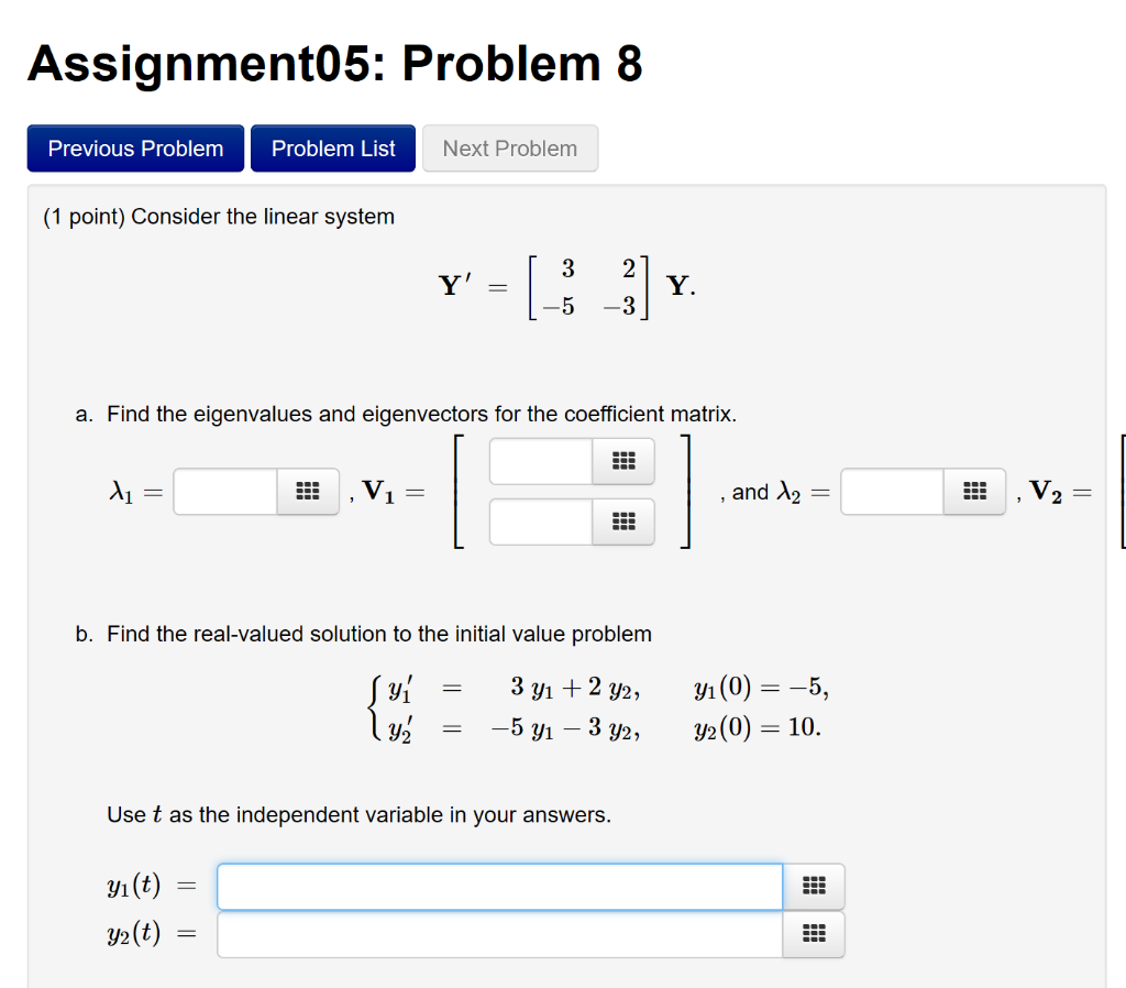 Solved Assignment05: Problem 8 Previous Problem Problem List | Chegg.com
