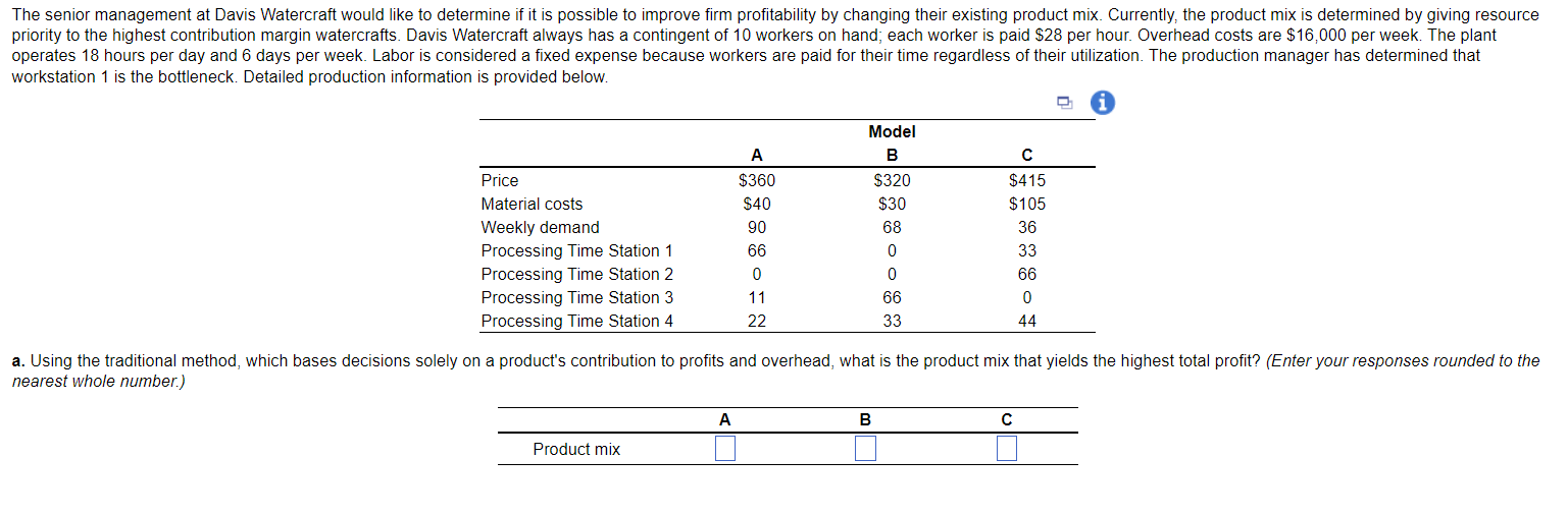 Solved workstation 1 is the bottleneck. Detailed production | Chegg.com