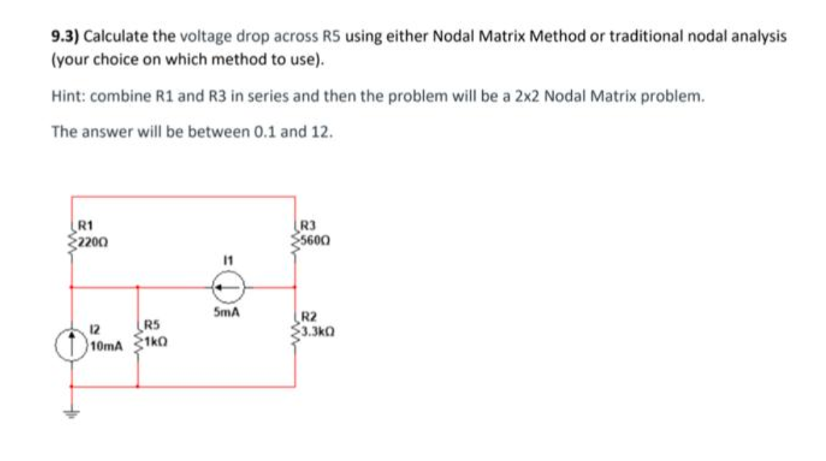Solved 9.2) Calculate the value of the node voltage labeled | Chegg.com