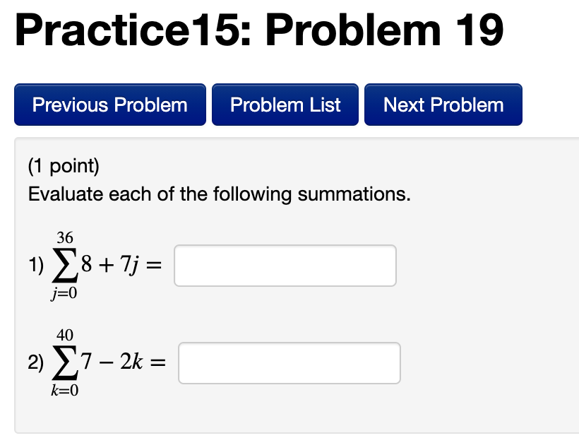 Solved Practice 15 Problem 19 Previous Problem Problem List 3166