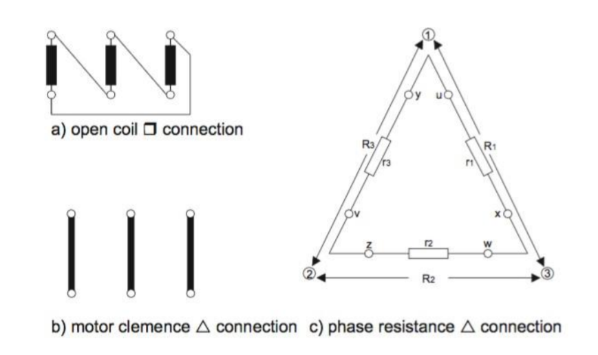 Solved 2 R3 R1 a) open coil 1 connection R2 b) motor | Chegg.com