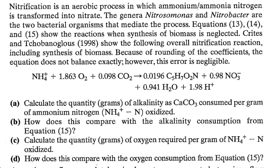 Nitrification Equation