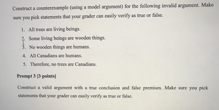 Solved Construct A Counterexample Using A Model Argument 7396