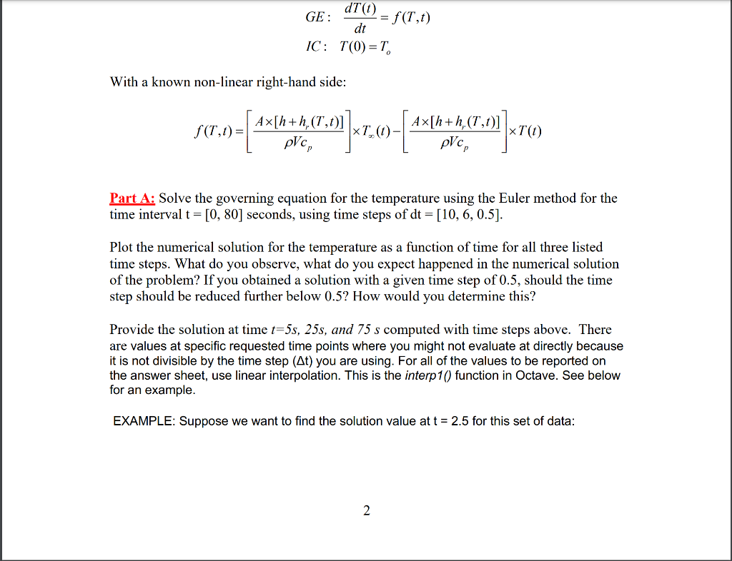 Solved Please help me write this program in Octave or | Chegg.com