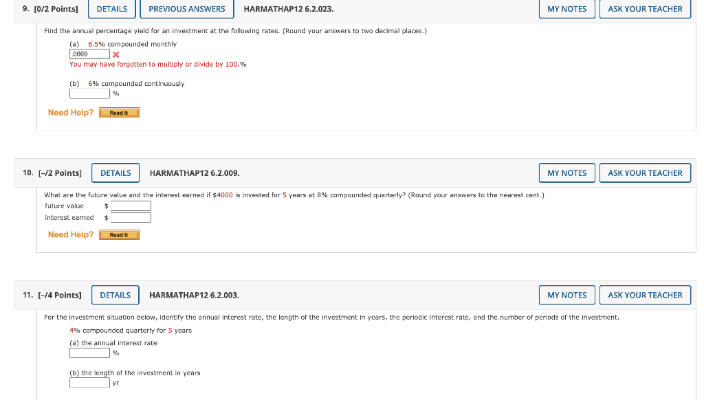 Solved 9. [0/2 Points] DETAILS PREVIOUS ANSWERS HARMATHAP12 | Chegg.com