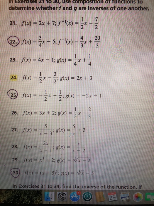 Solved In Exerdises 21 to 30 Use composition of functions to | Chegg.com