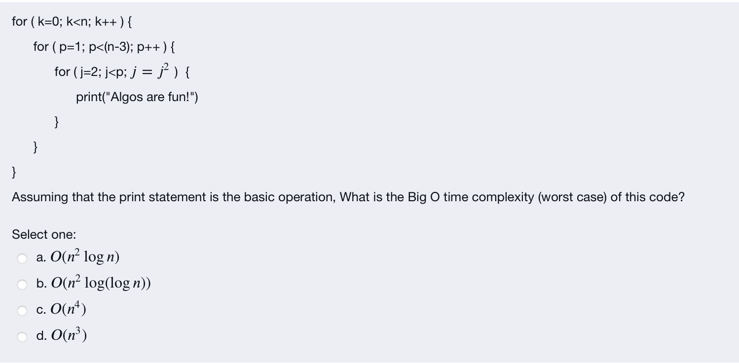 Solved for (k=0; k | Chegg.com