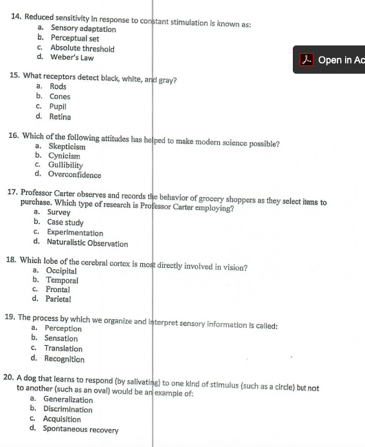 Solved 1. Who established the first psychology laboratory in | Chegg.com