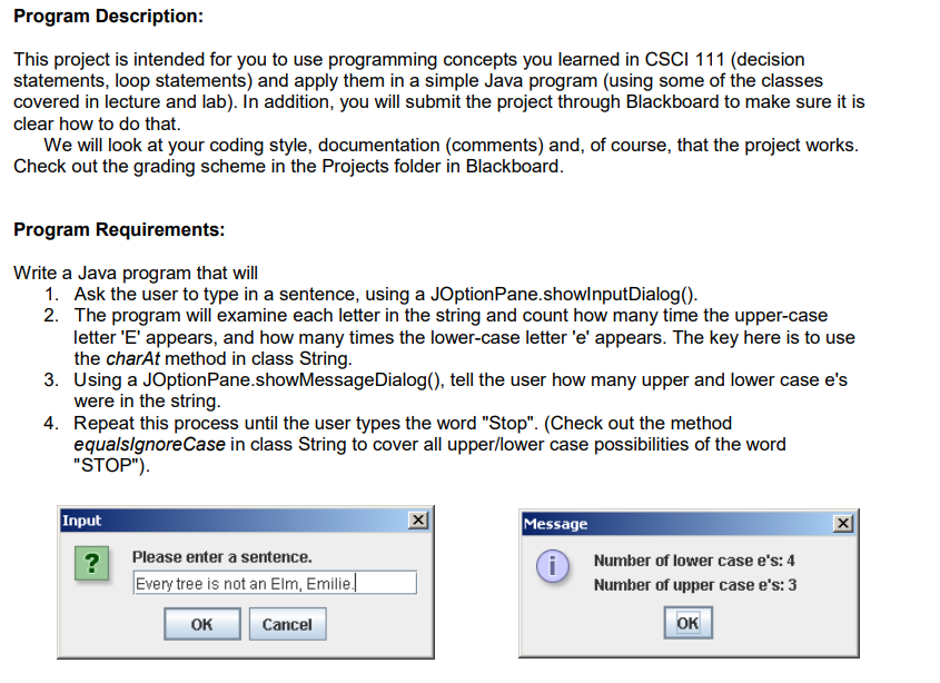Solved Program Description: This project is intended for you | Chegg.com