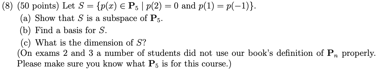 Solved only need part b. (P5 for this course mean P(n)= a0 + | Chegg.com