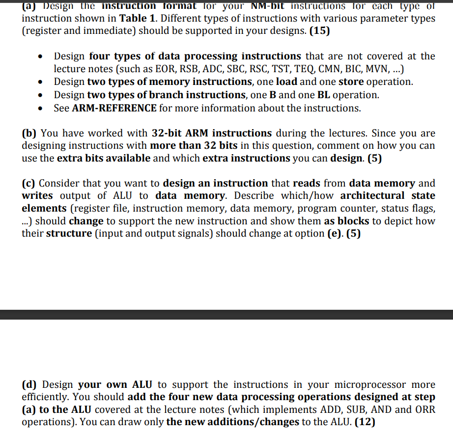 Solved 3. Design a simple microprocessor called Ege-ARM | Chegg.com