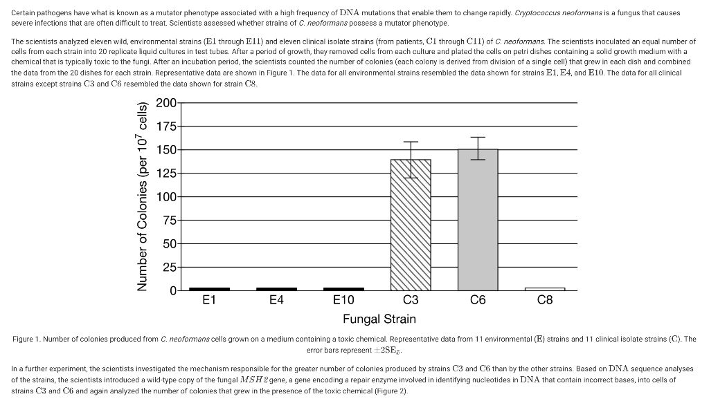 Solved Certain pathogens have what is known as a mutator | Chegg.com
