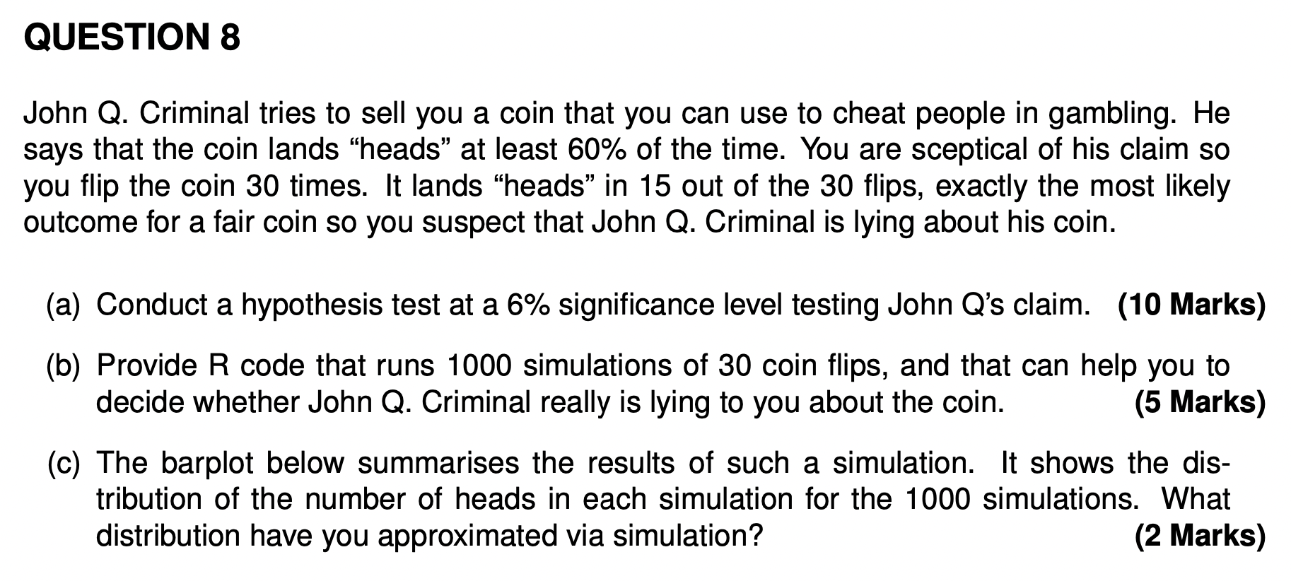Solved 150 100 Number of simulations 50 o 9 11 13 15 17 19 | Chegg.com