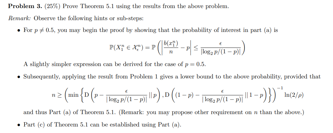 Theorem 5.1. Consider n≥1 independent and identically | Chegg.com