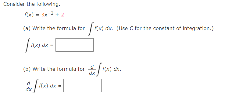 Solved Consider the following.f(x)=3x-2+2(a) ﻿Write the | Chegg.com