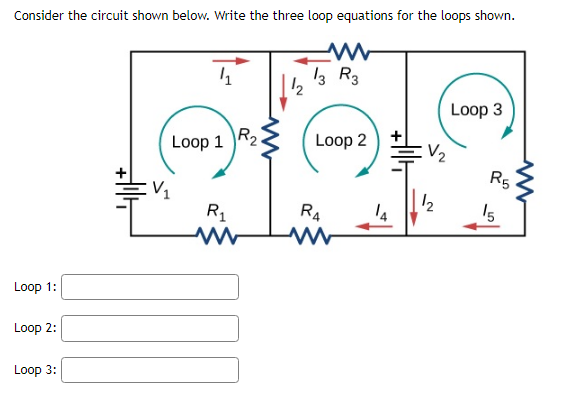 Solved Consider the circuit shown below. Write the three | Chegg.com