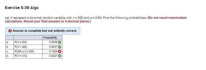 Solved Let X represent a binomial random variable with n = | Chegg.com