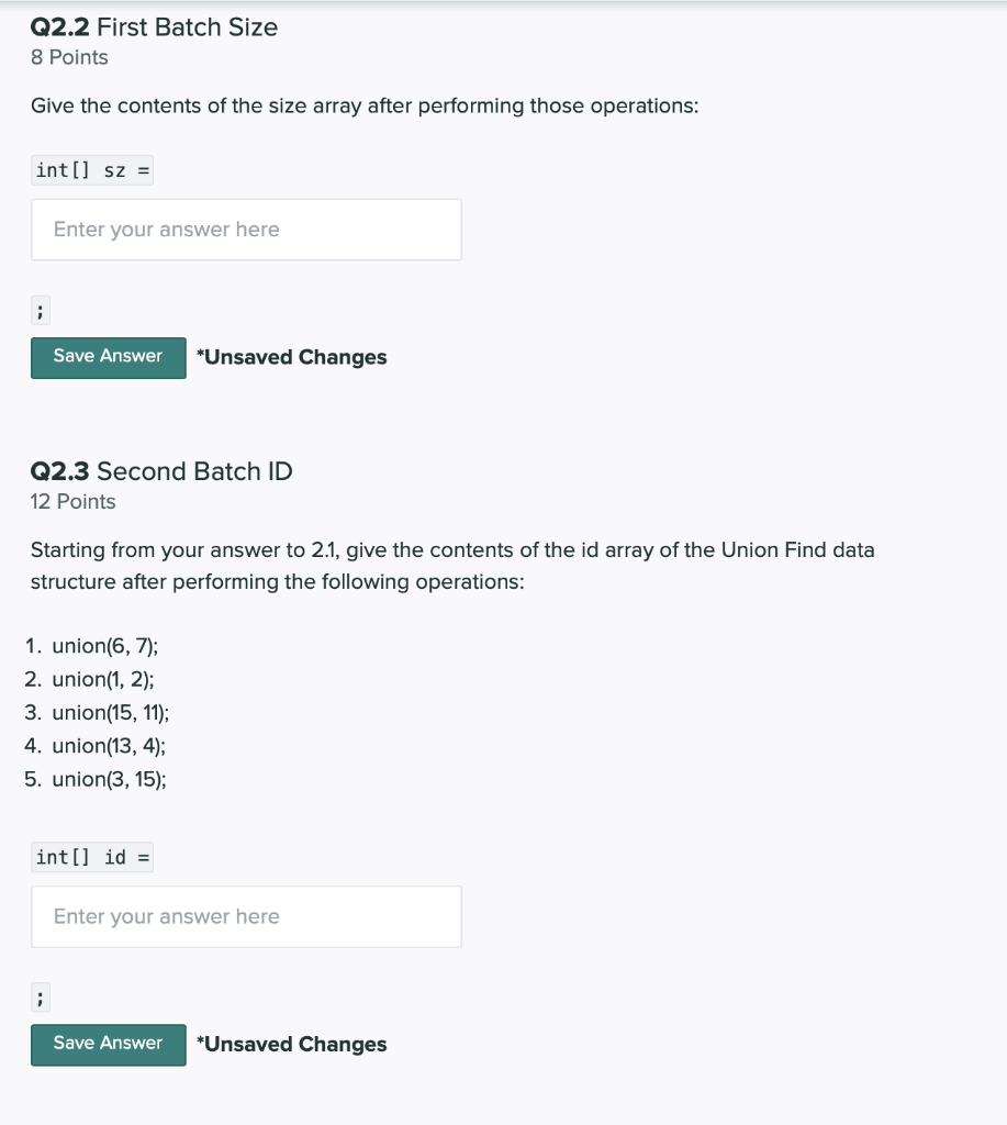 Solved Q2 Union Find 52 Points Consider a graph with 16 | Chegg.com