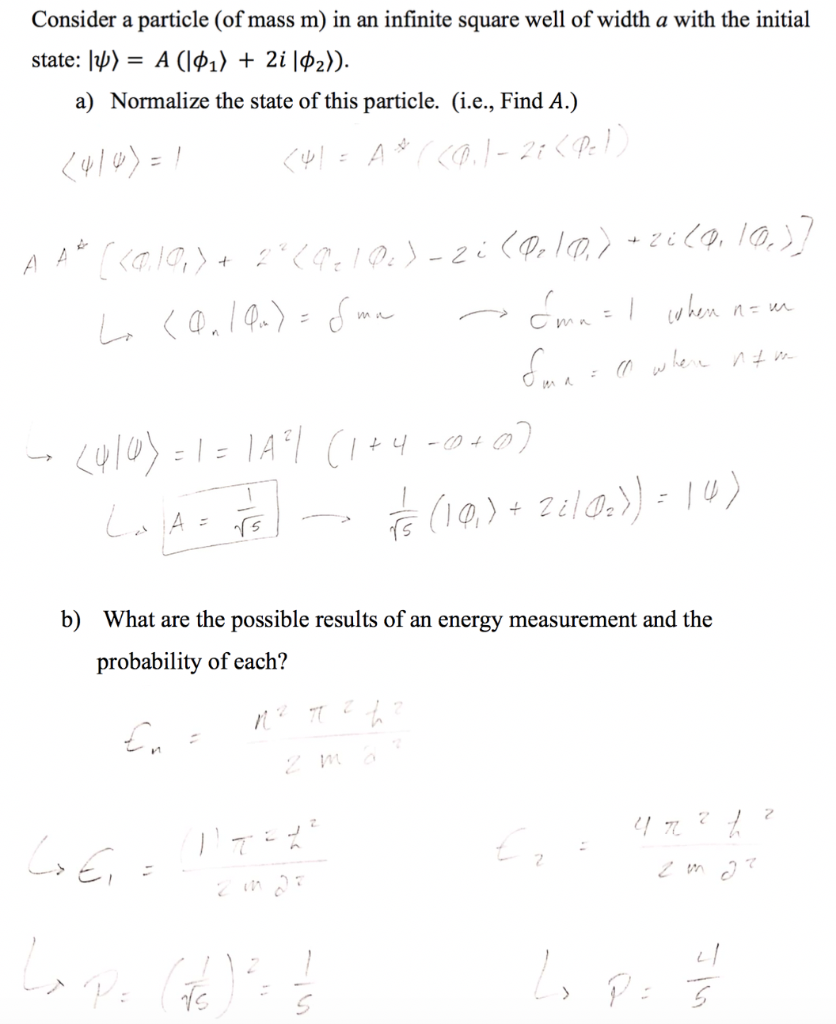 Hello, I need help with a problem for my Quantum | Chegg.com